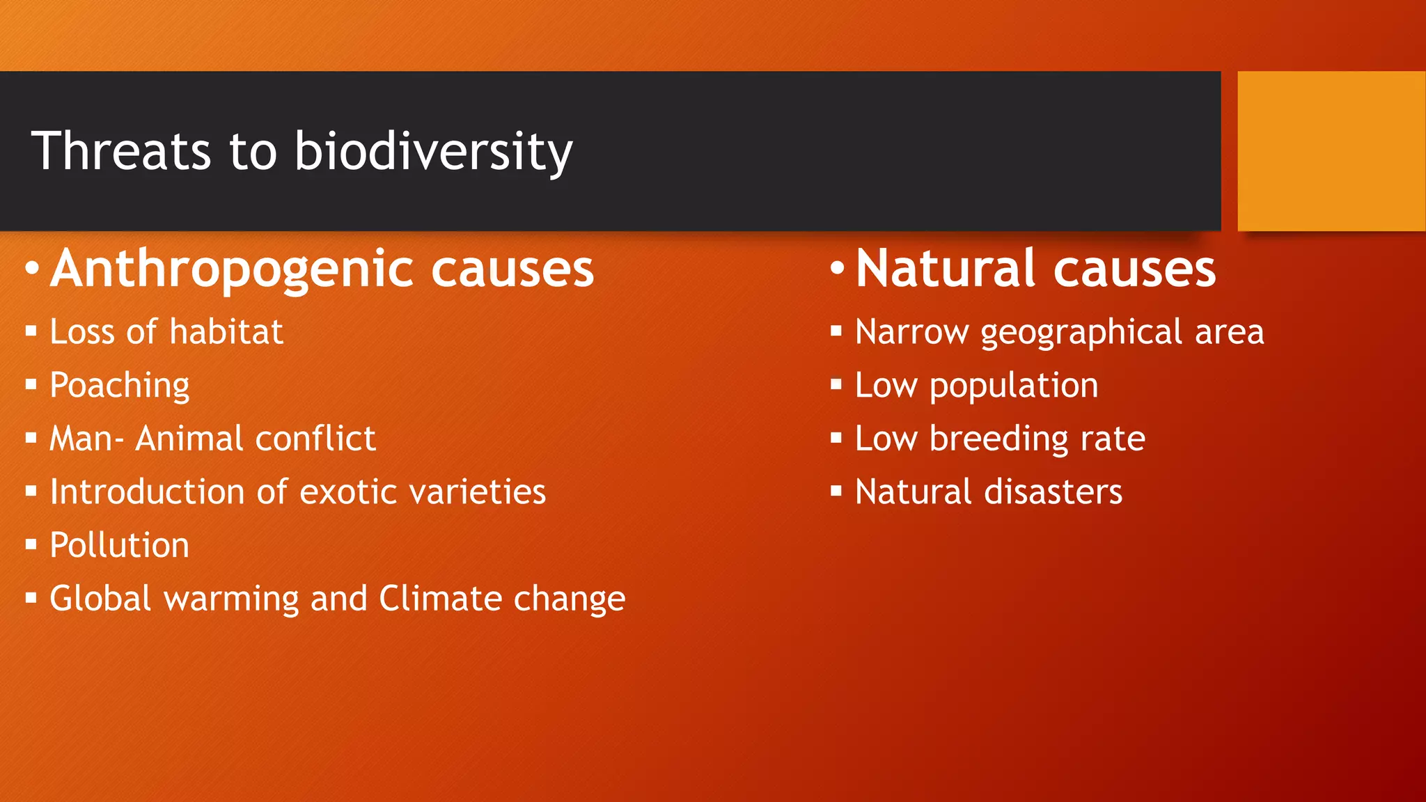 Biodiversity and its conservation techniques | PPTX
