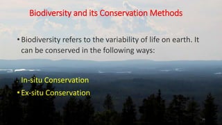 Biodiversity and its conservation | PPTX