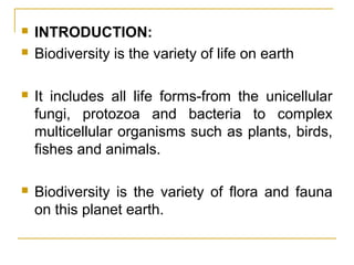 Biodiversity and its Conservation | PPT
