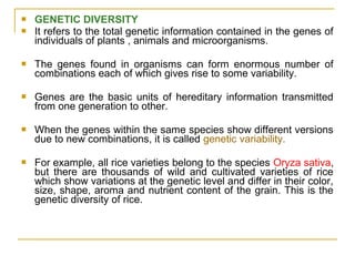 Biodiversity and its Conservation | PPT