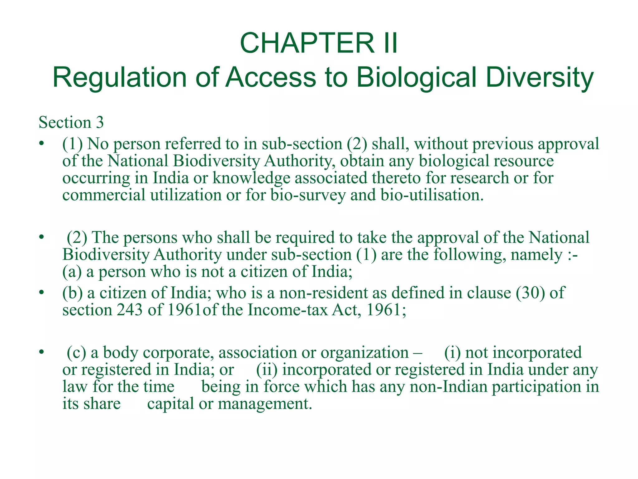 Biodiversity act, 2002 ppt | PPTX