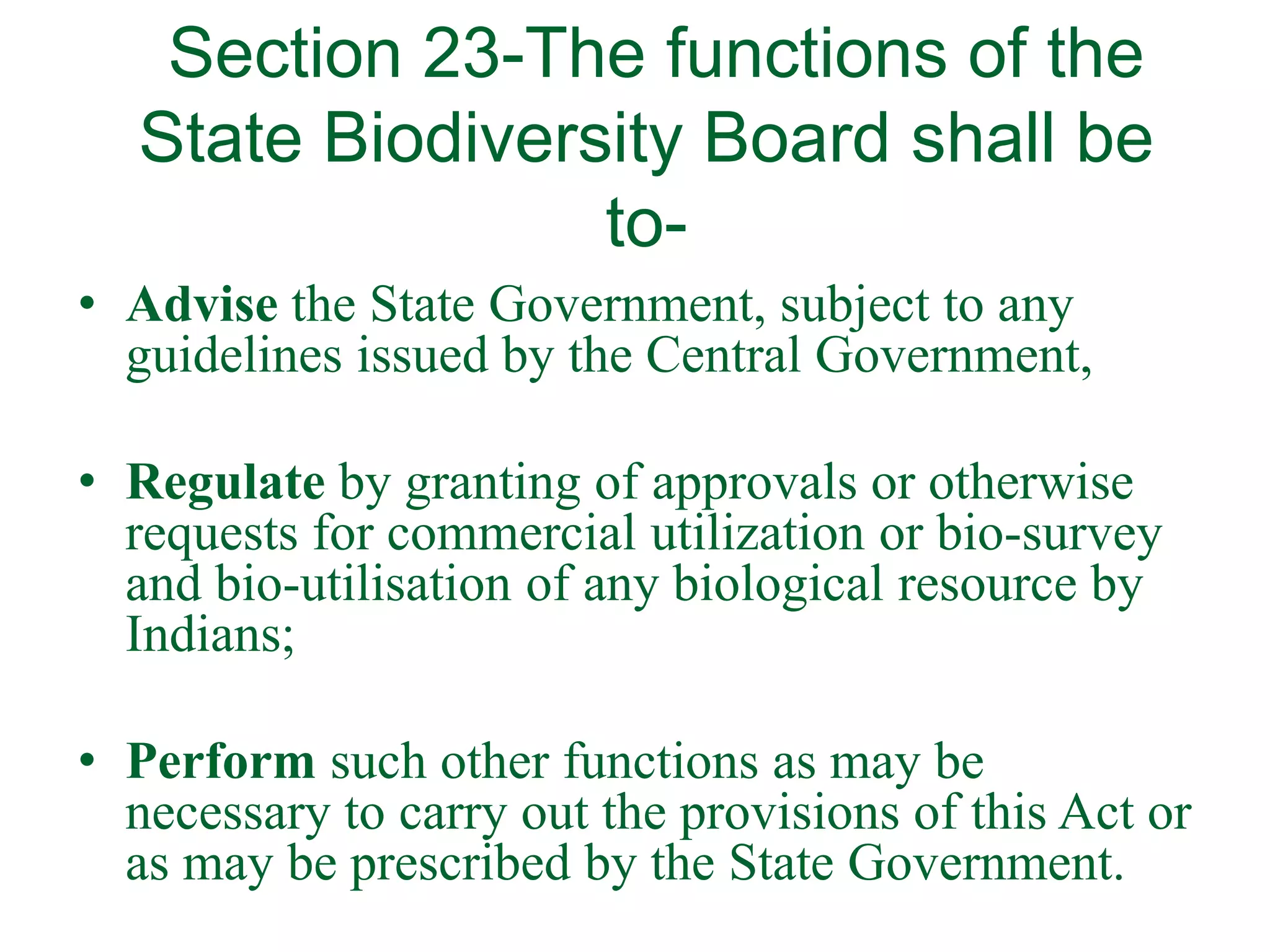 Biodiversity act, 2002 ppt | PPTX