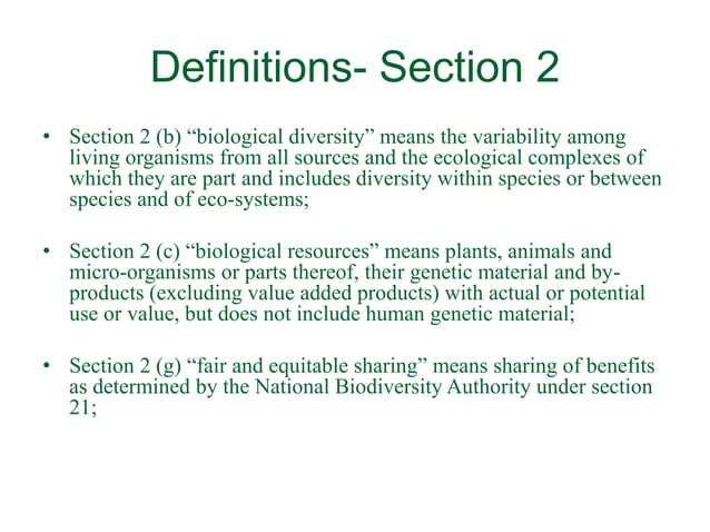 Biodiversity act, 2002 ppt | PPTX | Geography | Science