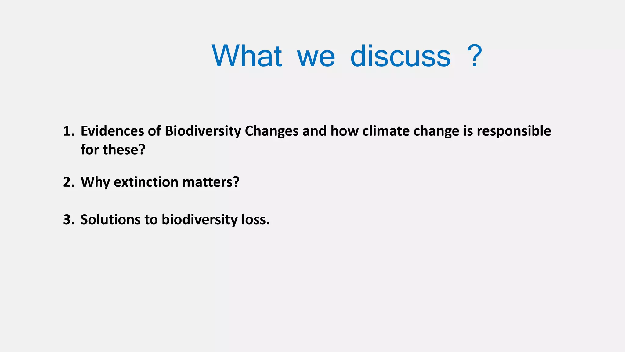 Biodiversity and climate change | PPTX