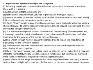 Biodiversity and conservation | PPTX