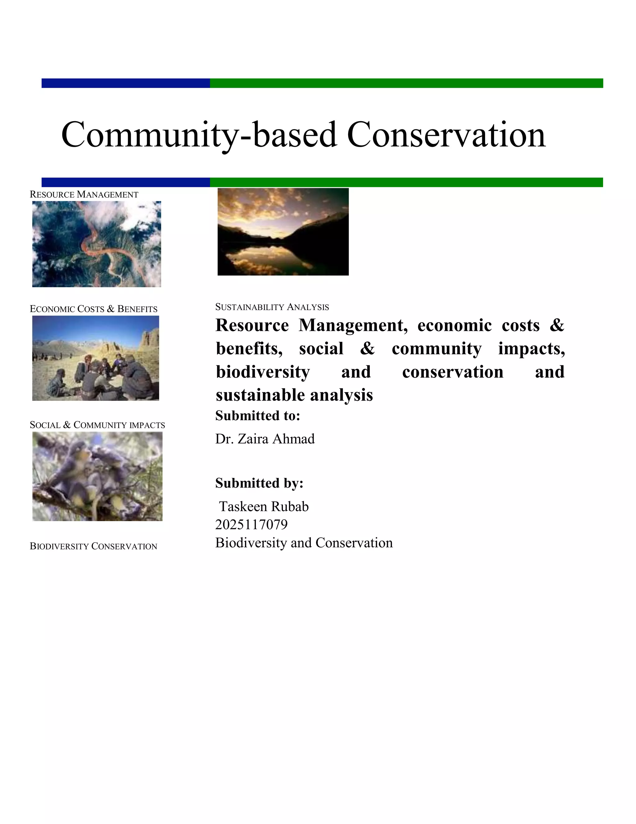 Community-based Conservation | DOCX