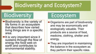 Biodiversity and Ecosystem .pptx