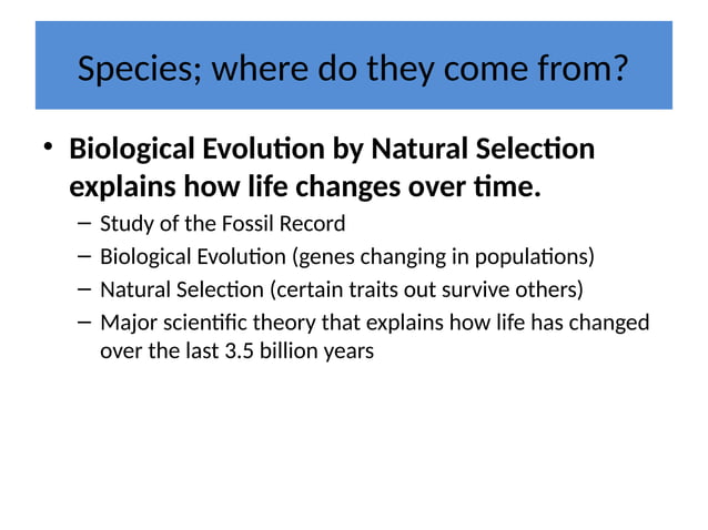 biodiversity and Evolution.pptx its function and characteristics | PPT