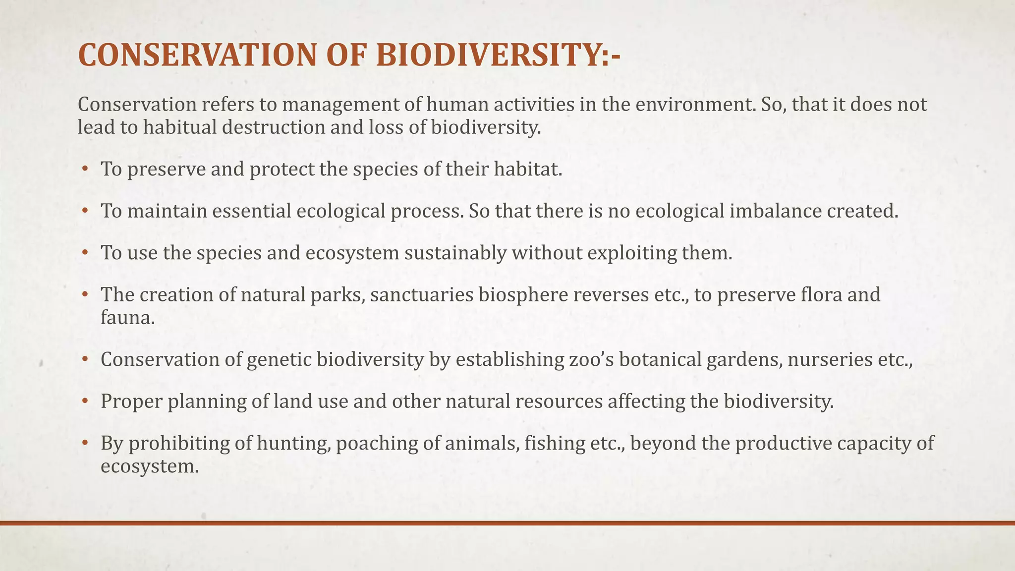 Biodiversity and its conservation | PPTX