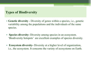 Biodiversity and its conservation | PDF