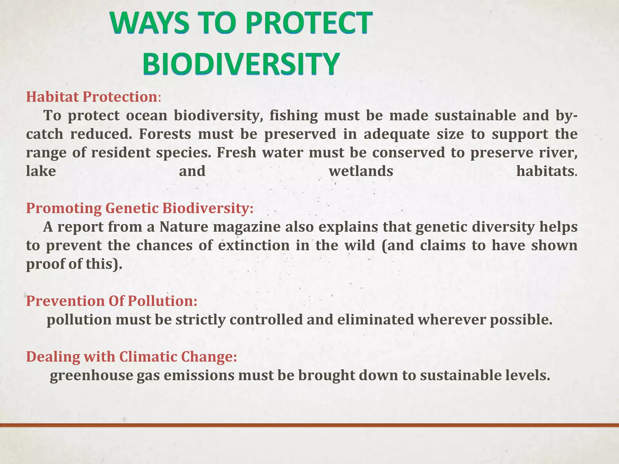 Biodiversity and its conservation | PPT