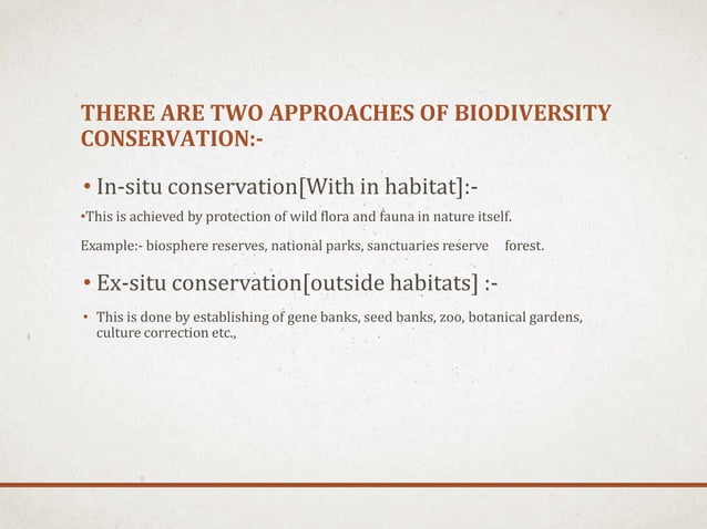 Biodiversity and its conservation | PPT