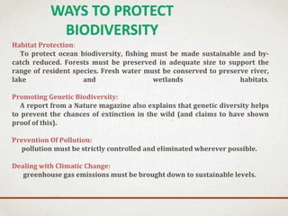 Biodiversity and its conservation | PPTX