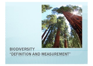 Biodiversity And Measurement | PDF | Geography | Science