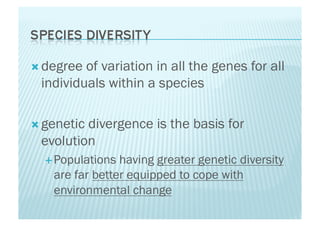Biodiversity And Measurement | PDF
