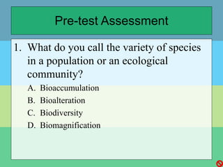 Biodiversity and population | PPTX