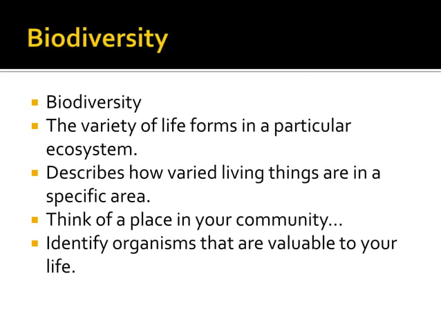 Biodiversity and stability | PPTX | Environment | Science
