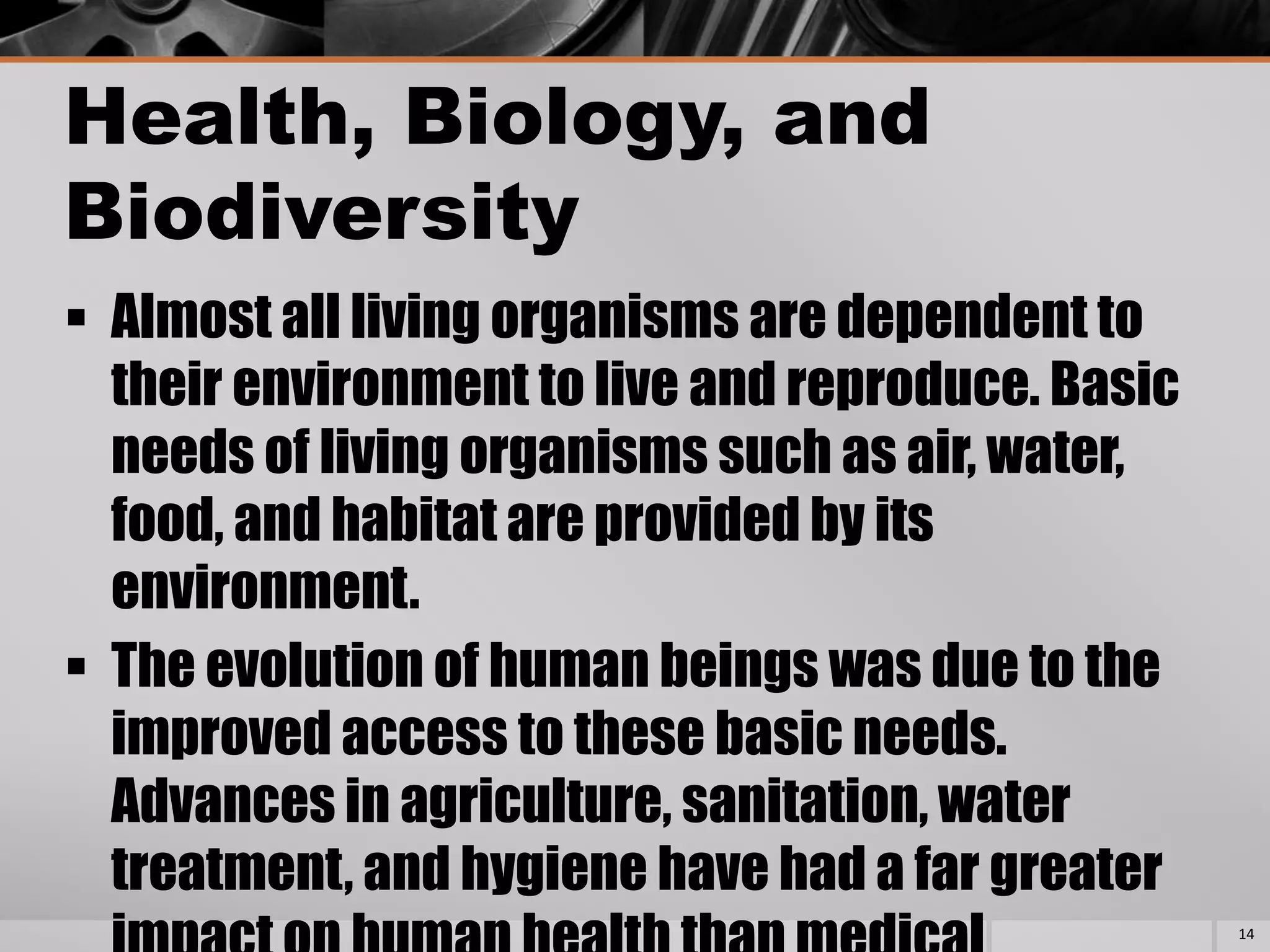 Biodiversity and the healthy society | PPTX