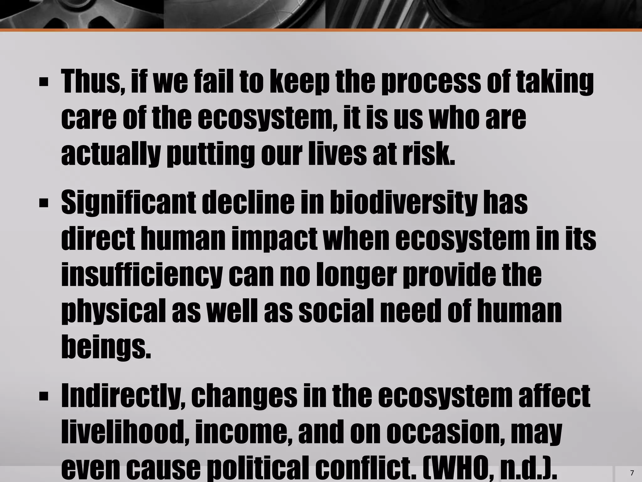 Biodiversity and the healthy society | PPTX