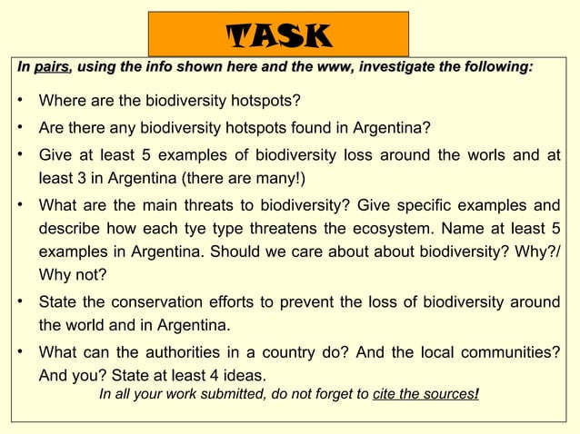 Biodiversity assignment 1 | PPT