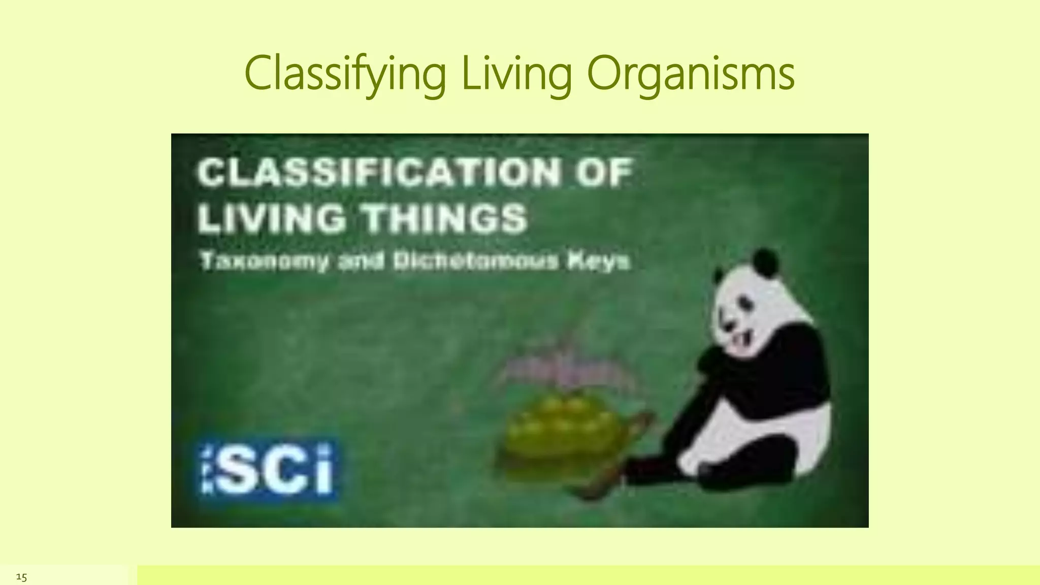 Biodiversity: Classification of living organisms | PPTX