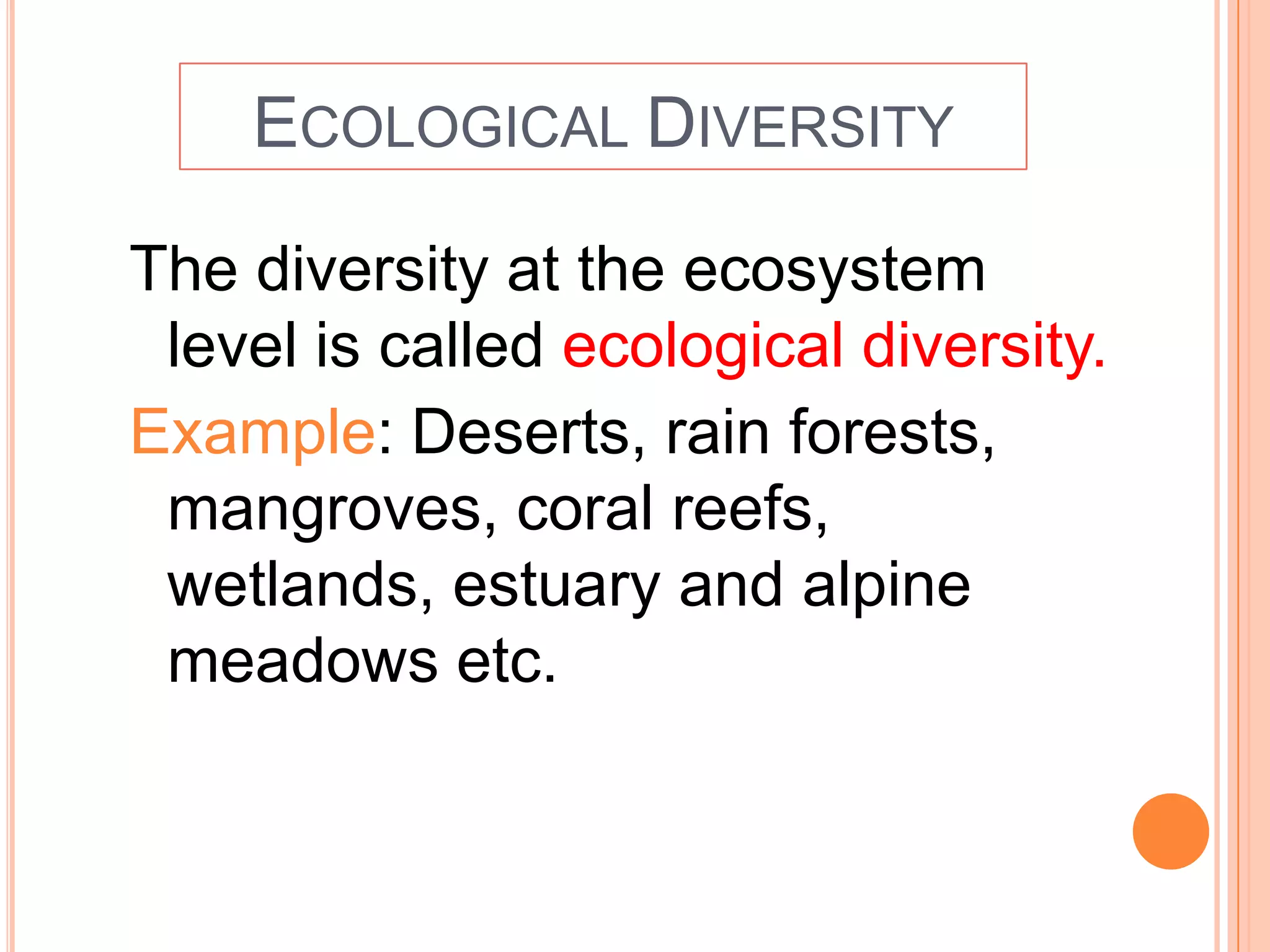 Biodiversity and conservation | PPT