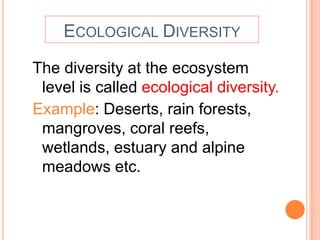 Biodiversity and conservation | PPT