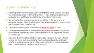 Biodiversity Conservation | PPTX