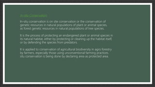 Biodiversity conservation | PPTX