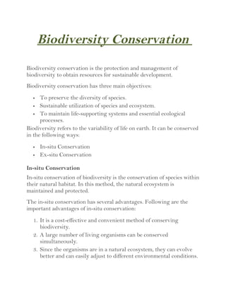 Biodiversity Conservation and preservation.docx