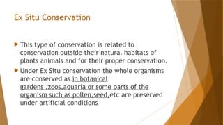 Biodiversity conservation botany ecology pptx | PPTX
