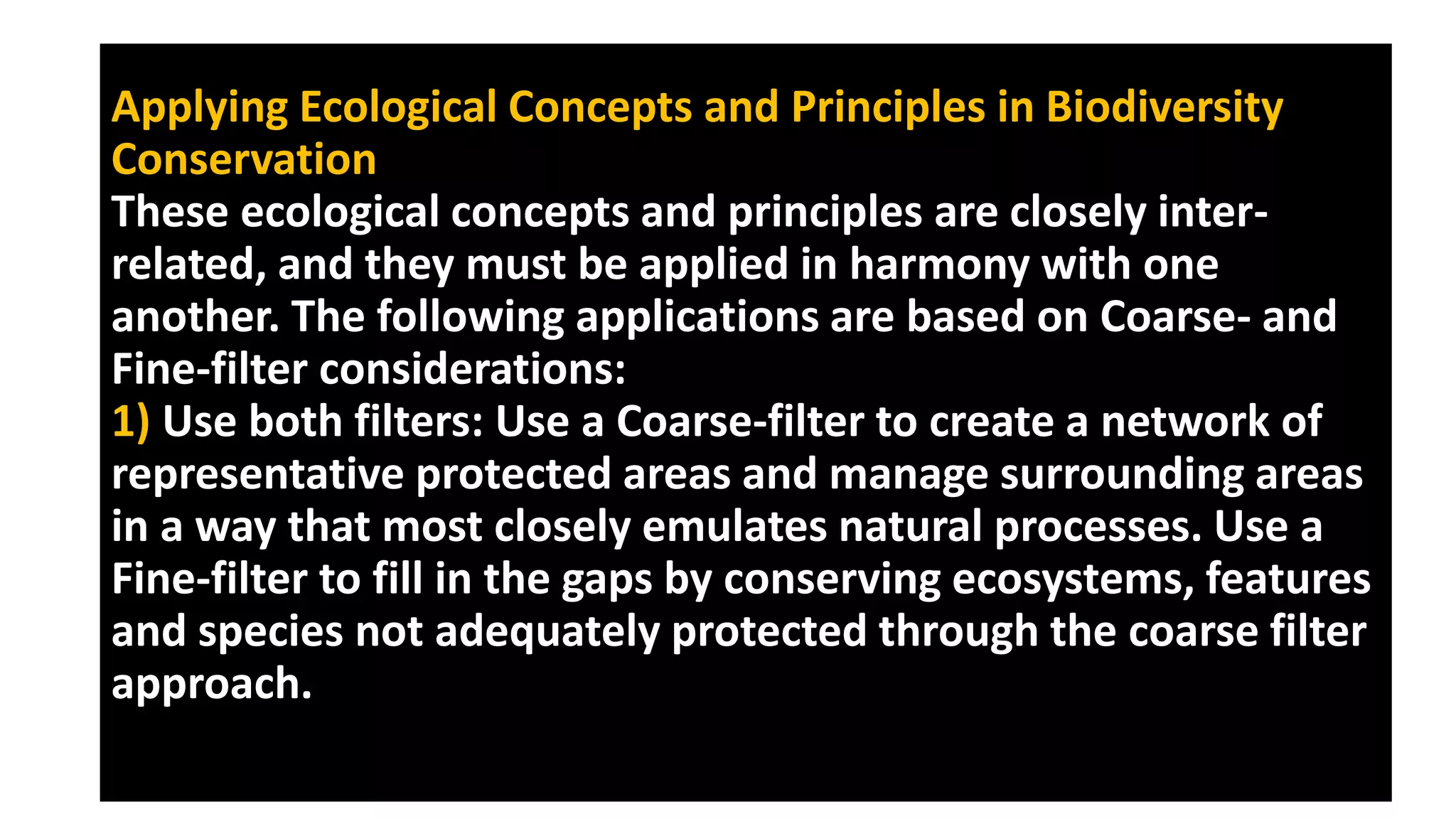 Biodiversity conservation , principles and characteristics ( by ...