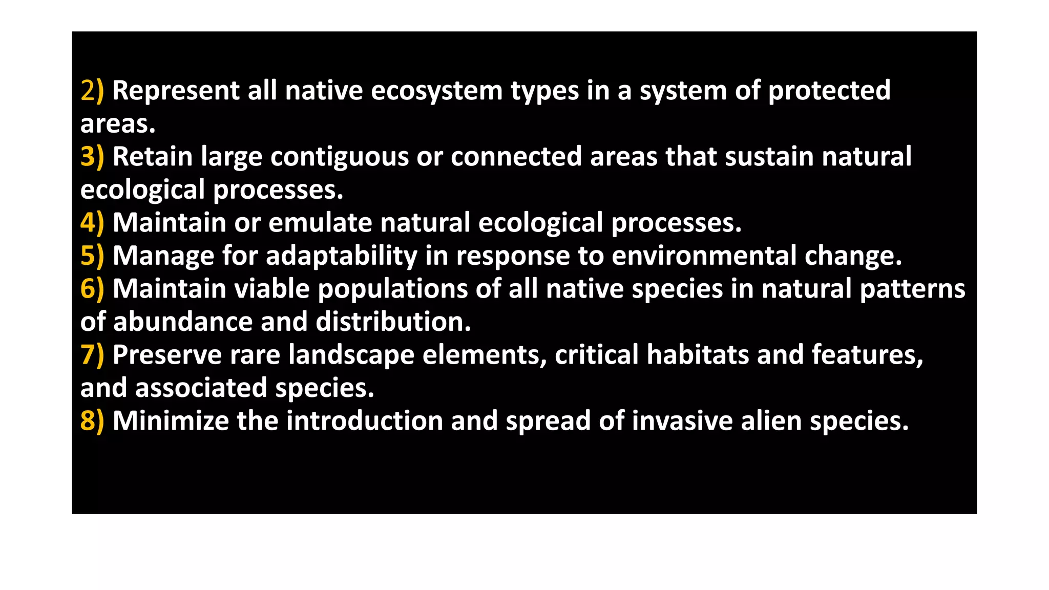 Biodiversity conservation , principles and characteristics ( by ...