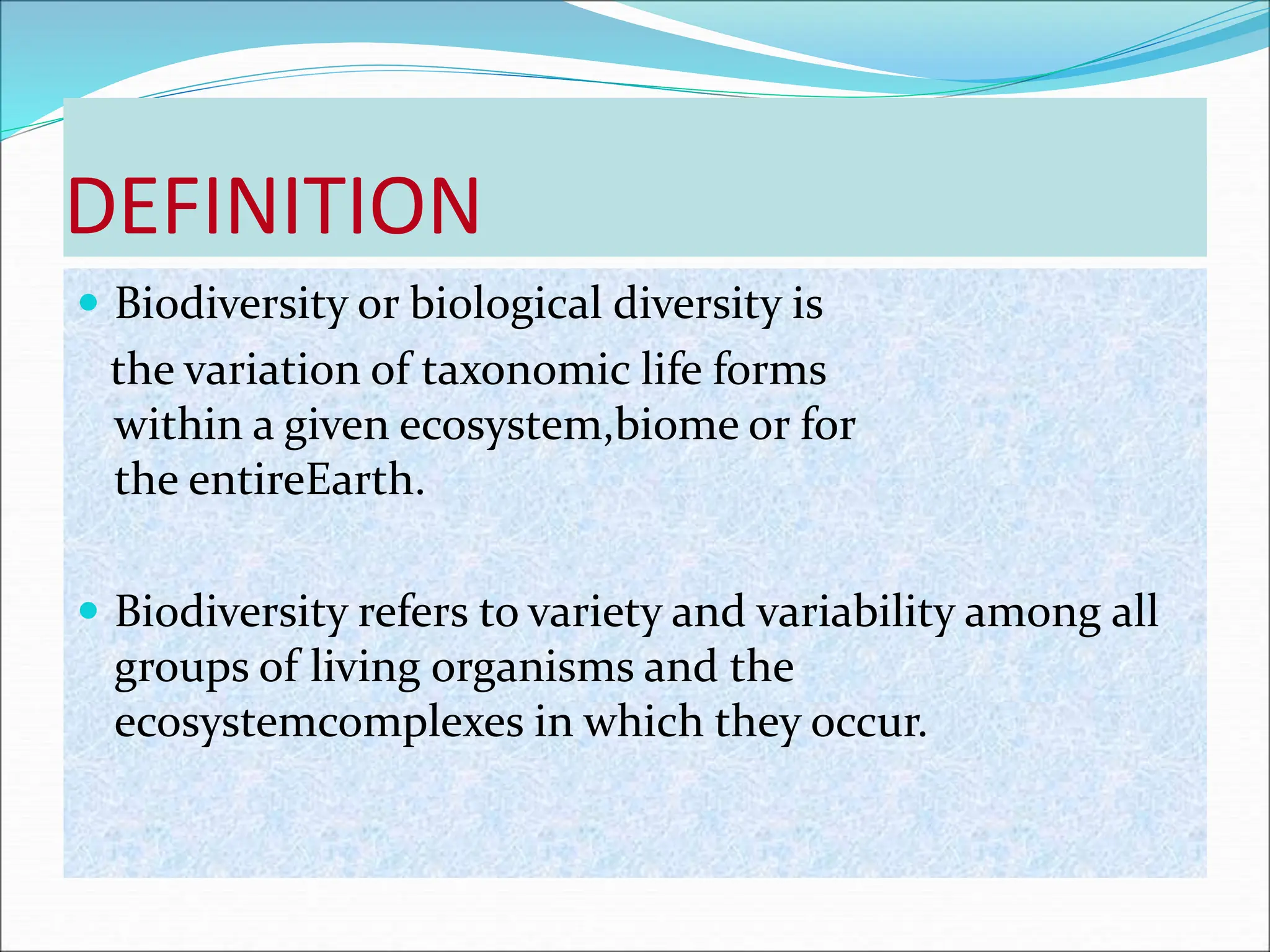 BIODIVERSITYDrKDSawant_about biodiversity | PPT