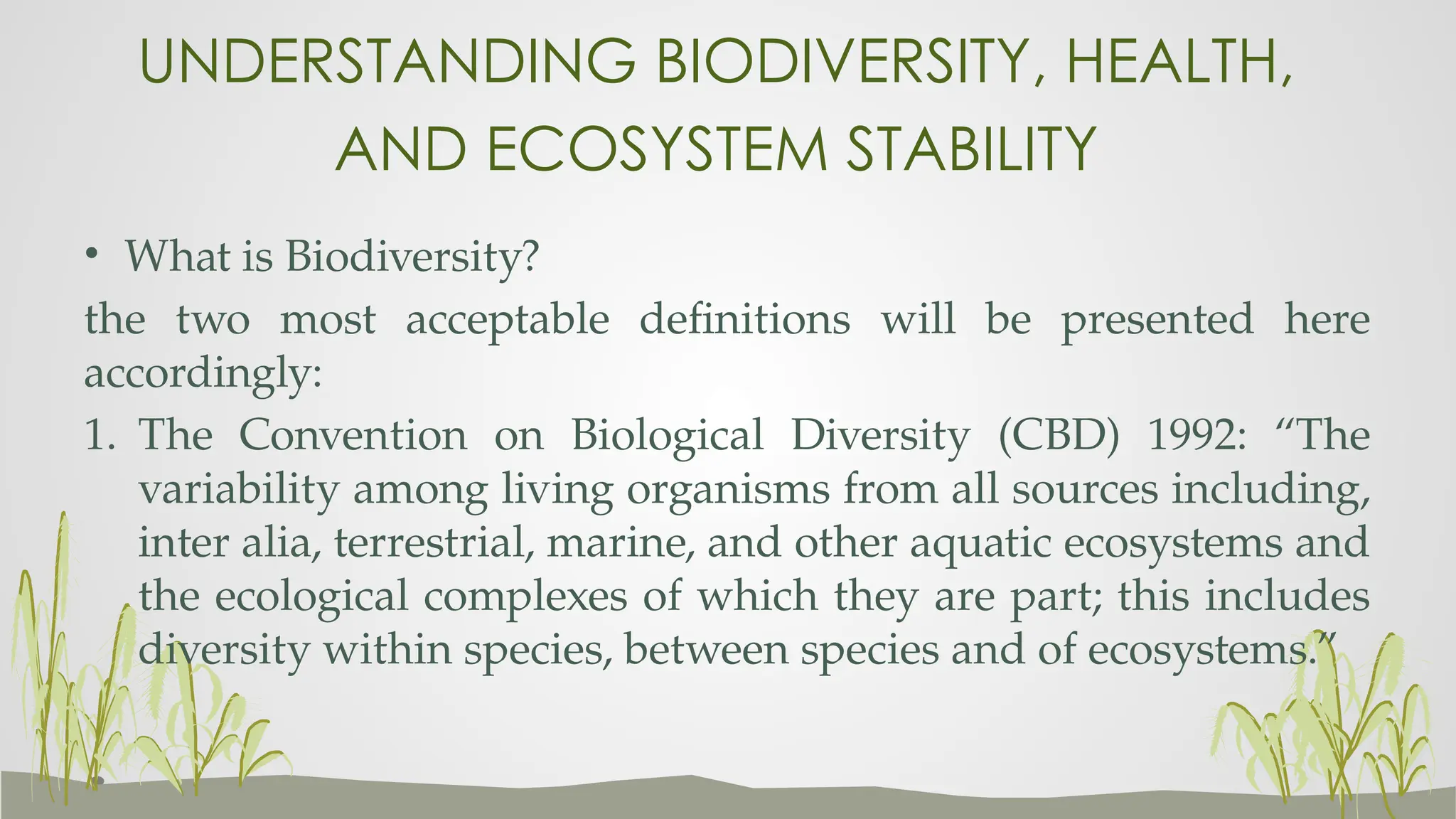 BIODIVERSITY, ECOSYSTEM STABILITY, ENDANGERED SPECIES ACTS.pptx