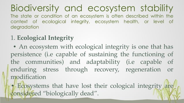 BIODIVERSITY, ECOSYSTEM STABILITY, ENDANGERED SPECIES ACTS.pptx