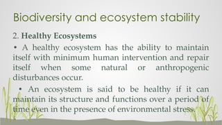 BIODIVERSITY, ECOSYSTEM STABILITY, ENDANGERED SPECIES ACTS.pptx