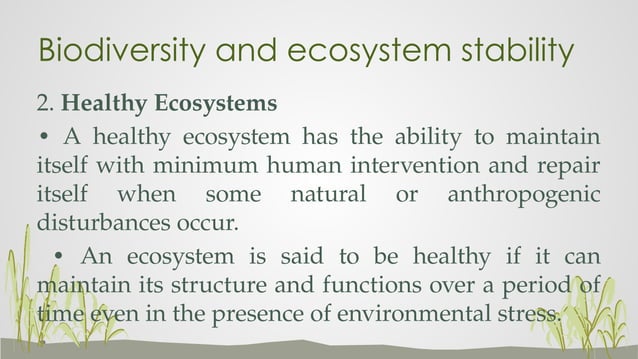 BIODIVERSITY, ECOSYSTEM STABILITY, ENDANGERED SPECIES ACTS.pptx