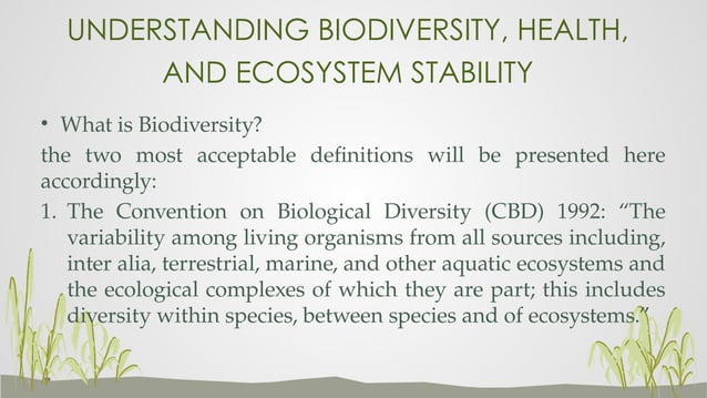 BIODIVERSITY, ECOSYSTEM STABILITY, ENDANGERED SPECIES ACTS.pptx