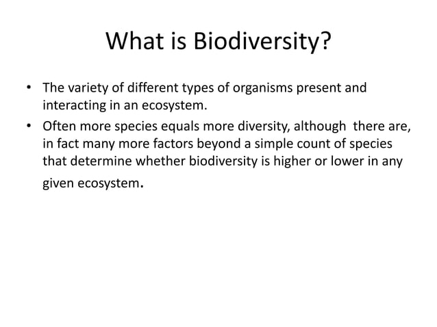 Biodiversity And Ecosystem Types Class Notes 4 Ppt
