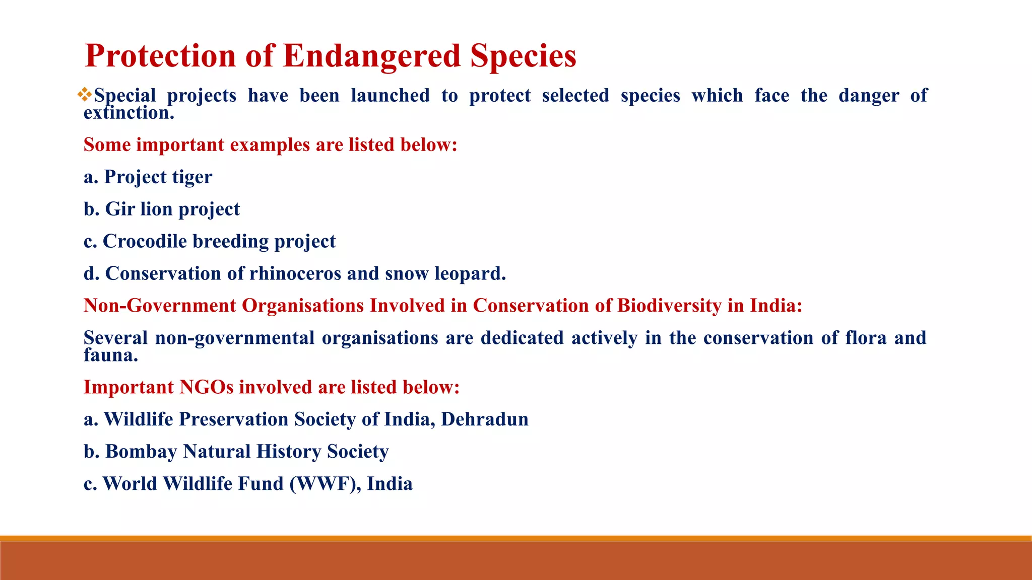 Biodiversity -edex situ and in situ conservation | PPTX
