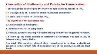 Biodiversity -edex situ and in situ conservation | PPTX