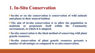 Biodiversity -edex situ and in situ conservation | PPTX
