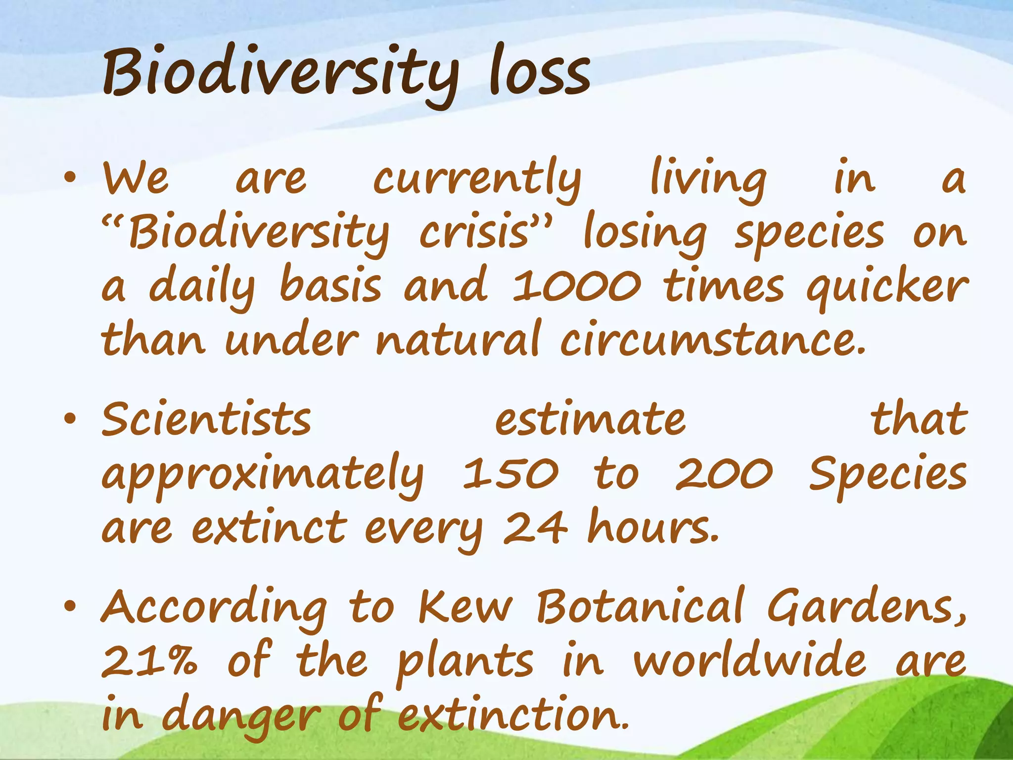 Biodiversity for sustainability | PPT