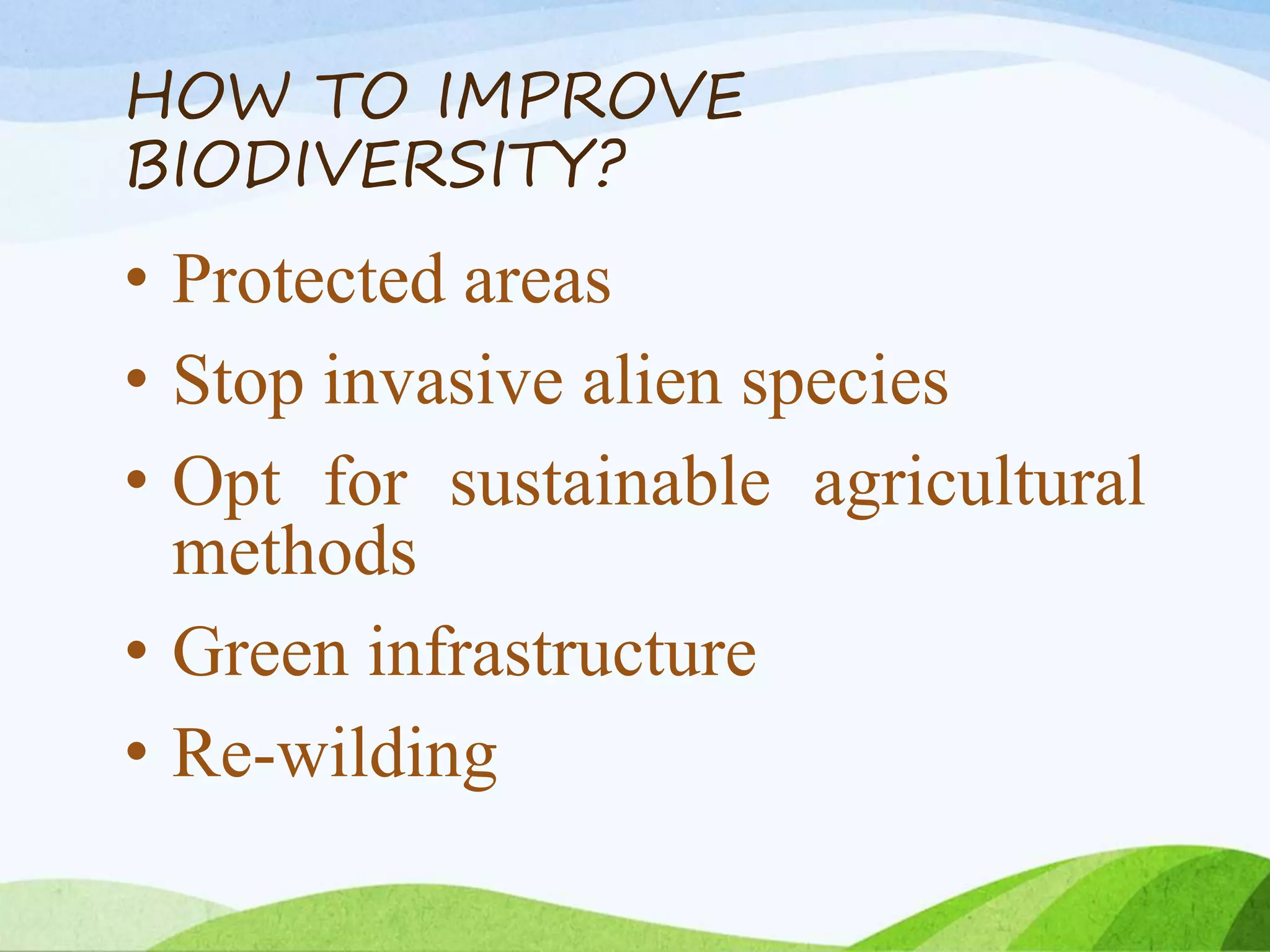 Biodiversity for sustainability | PPT