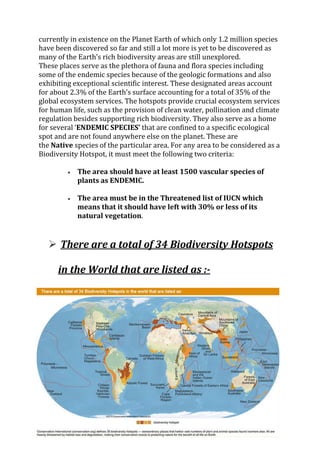 Biodiversity hotspot | PDF