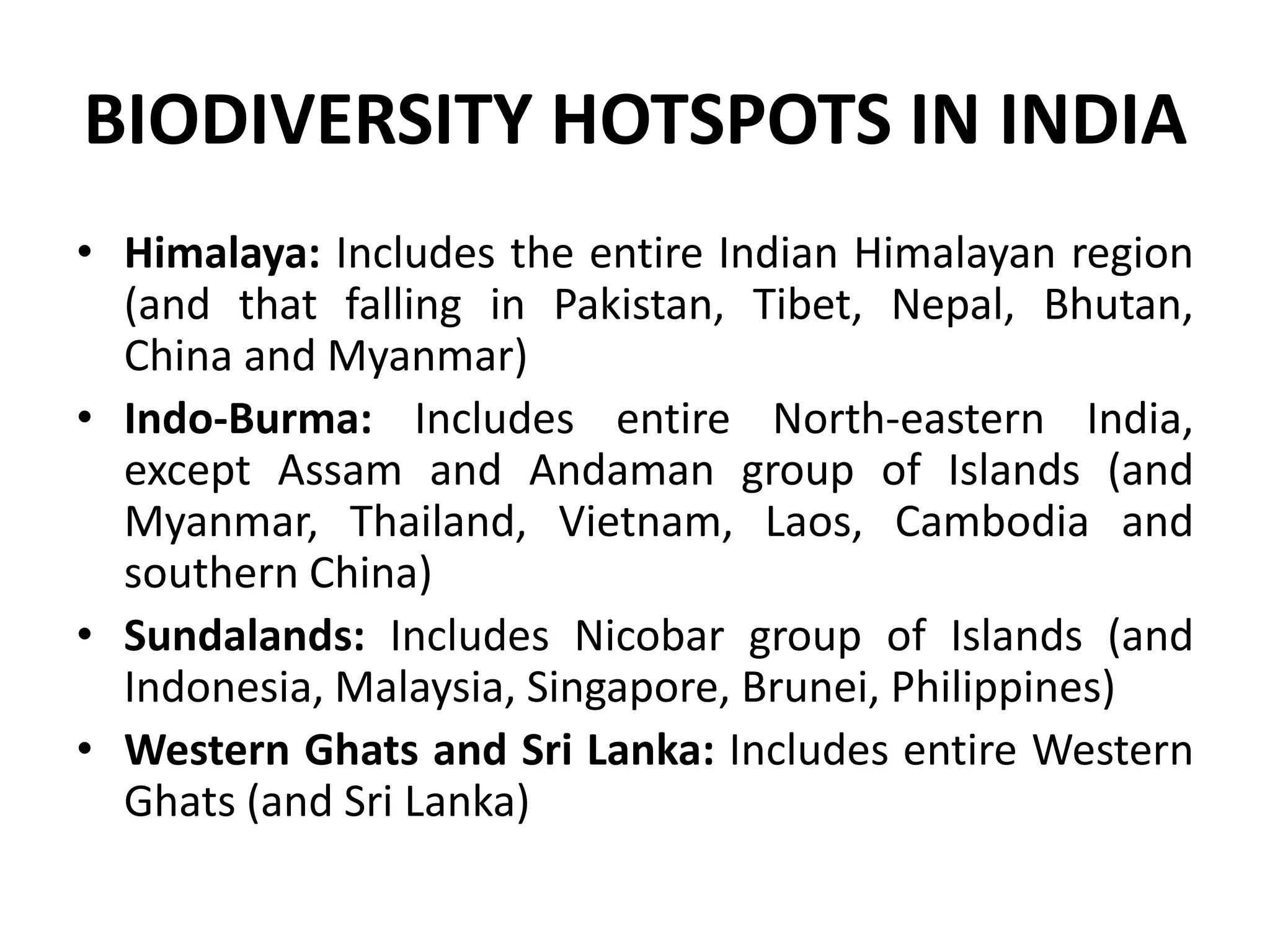 Biodiversity Hotspots | PPTX