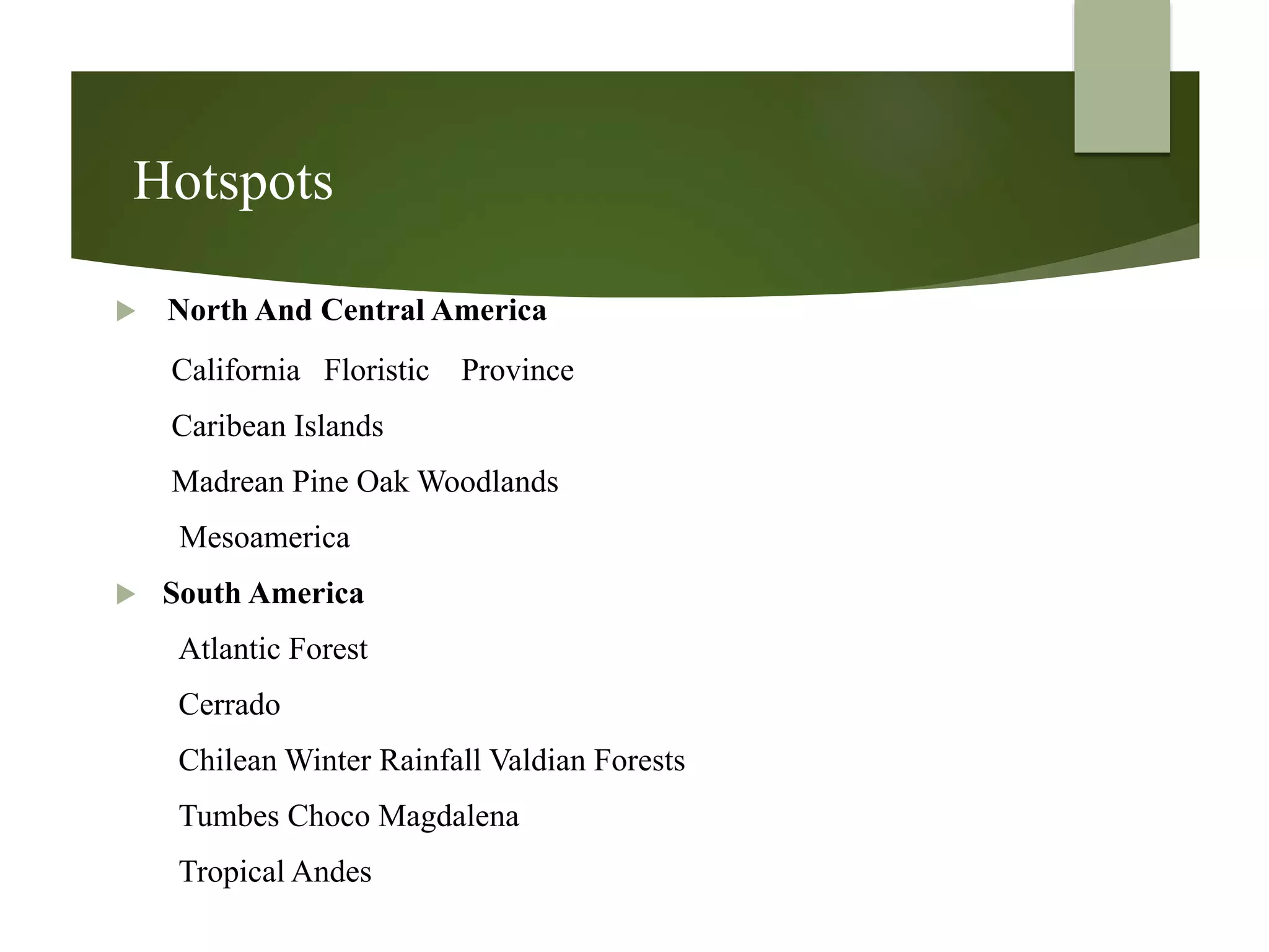 Biodiversity hotspots around the world and in india | PPTX