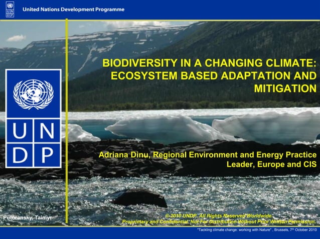 Biodiversity in a changing climate: Ecosystem based adaptation and ...