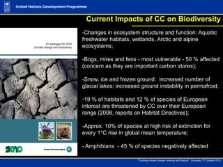 Biodiversity in a changing climate: Ecosystem based adaptation and ...